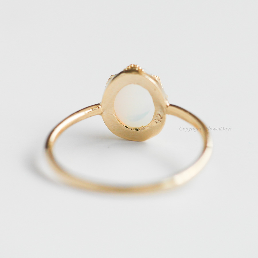 Moon Stone Ring In Gold Plated on Luulla