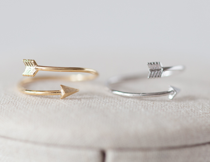 Tiny Arrow Adjustable Ring In Gold ,adjustable Ring,everyday Jewelry ...