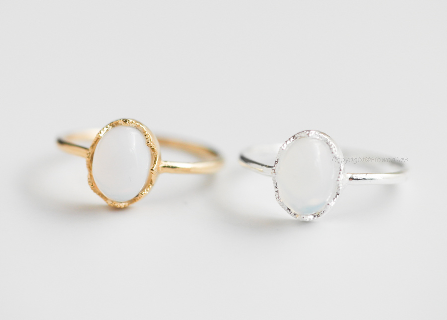 Moon Stone Ring In Gold Plated on Luulla